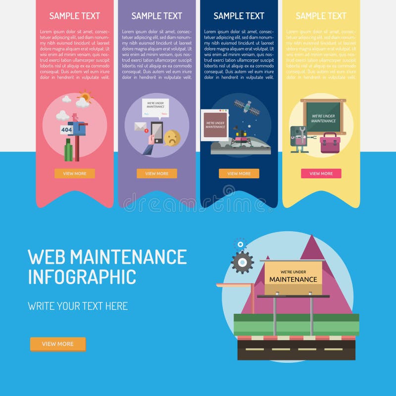 Web Maintenance Infographic Stock Illustration - Illustration of ...