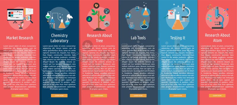 Science and Research Vertical Banner Concept Stock Vector ...
