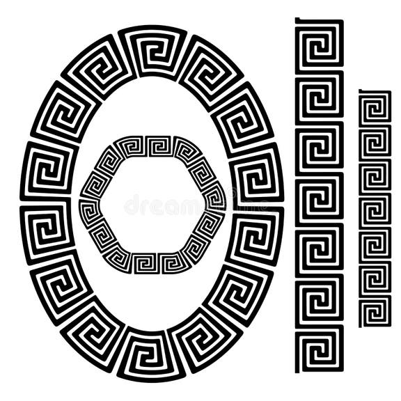 Set of Greek Ornamental Frames Stock Vector - Illustration of design ...