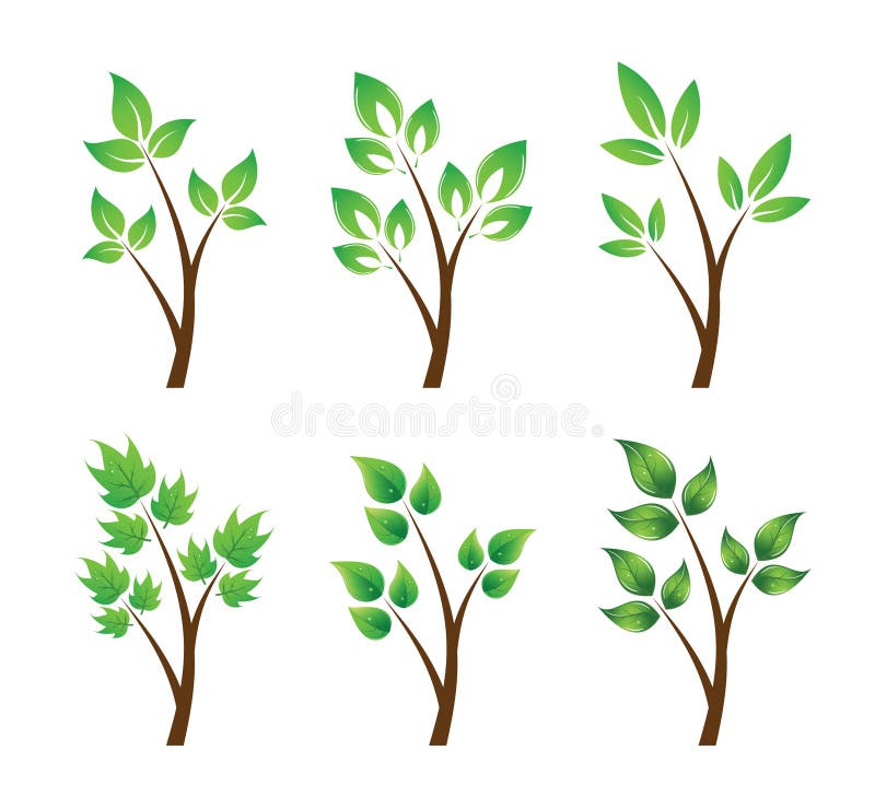 Set of green elements stock vector. Illustration of element - 25827125