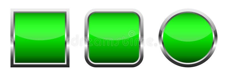 Set of Green Glossy Buttons. Vector Illustration Stock Illustration ...