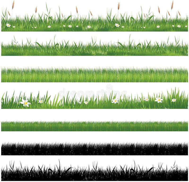Footsteps walking on grass stock illustration. Illustration of ...