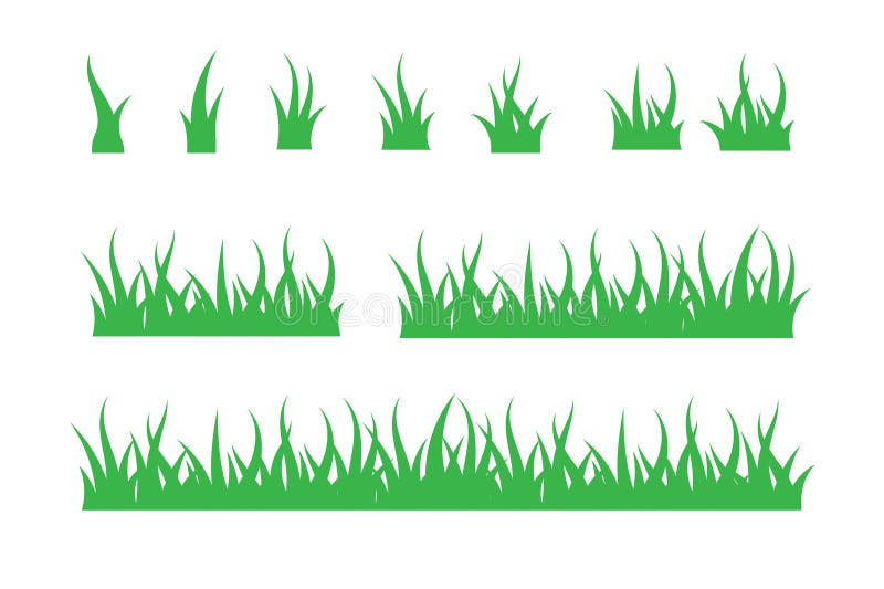 Seamless Grass Border Silhouette Tuft Stock Illustrations – 36 Seamless ...
