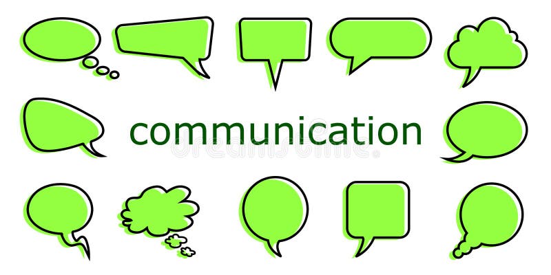 Set icons communication - stock illustration. Illustration of adviser ...