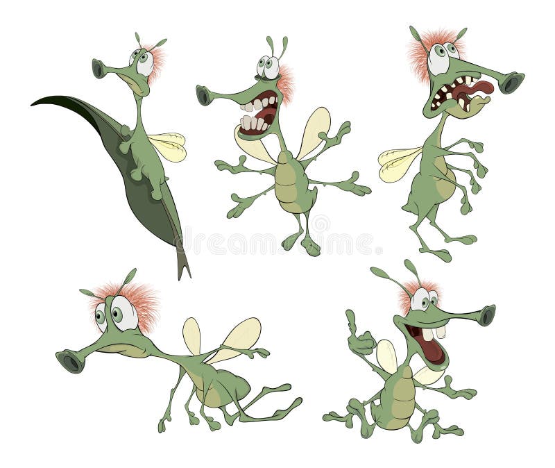 Set of Green Insects Cartoons Stock Vector - Illustration of pets ...