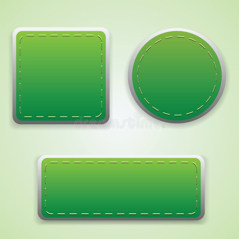 Set of green labels stock vector. Illustration of banner - 23532560