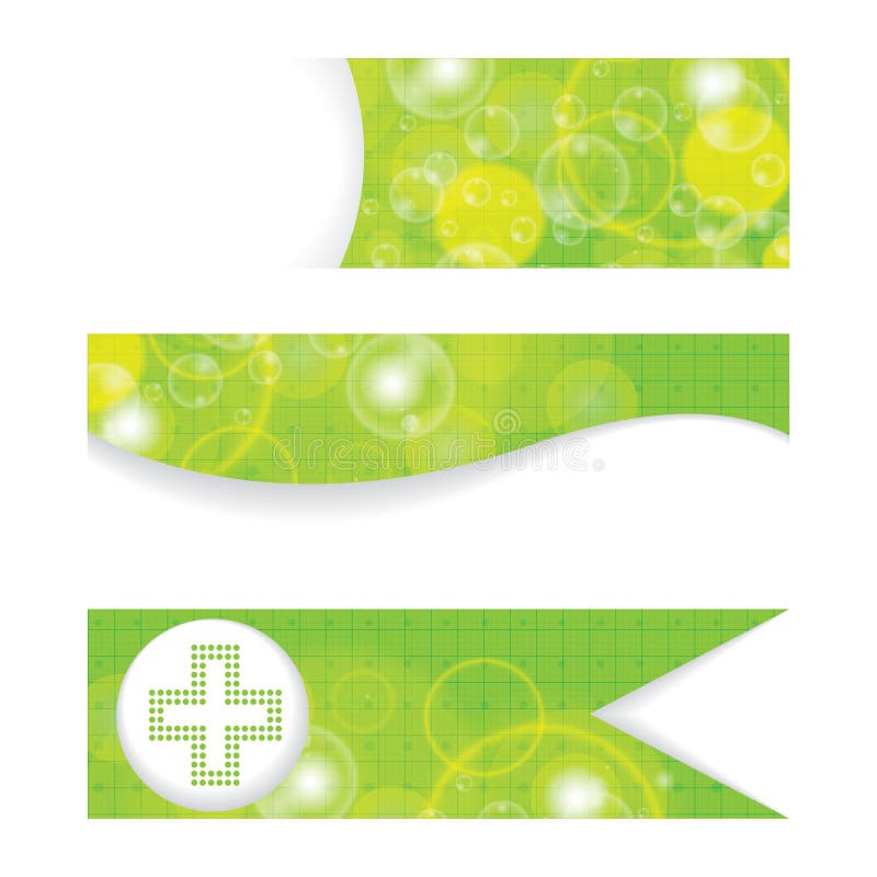Green Medical and Health Care Logo Vector Set Design Stock Vector ...