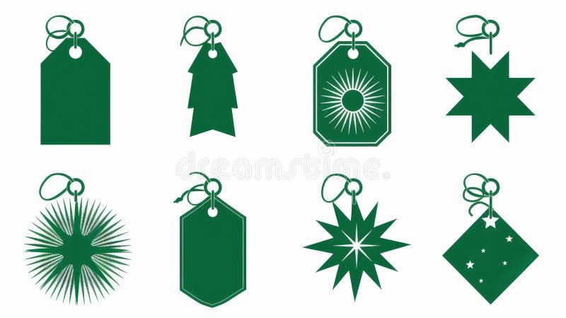 A Set of Green Trade Labels . Labels without Labels Stock Illustration ...