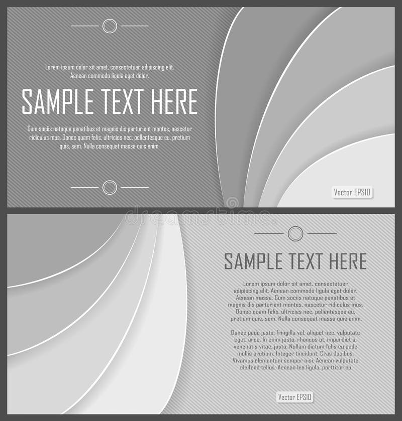 Set of Grey Abstract Flyers Stock Vector - Illustration of copyspace ...