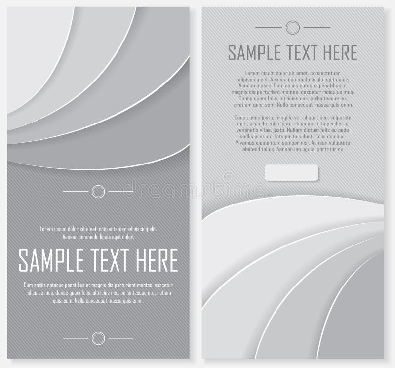Set of Grey Abstract Flyers Stock Vector - Illustration of pattern ...