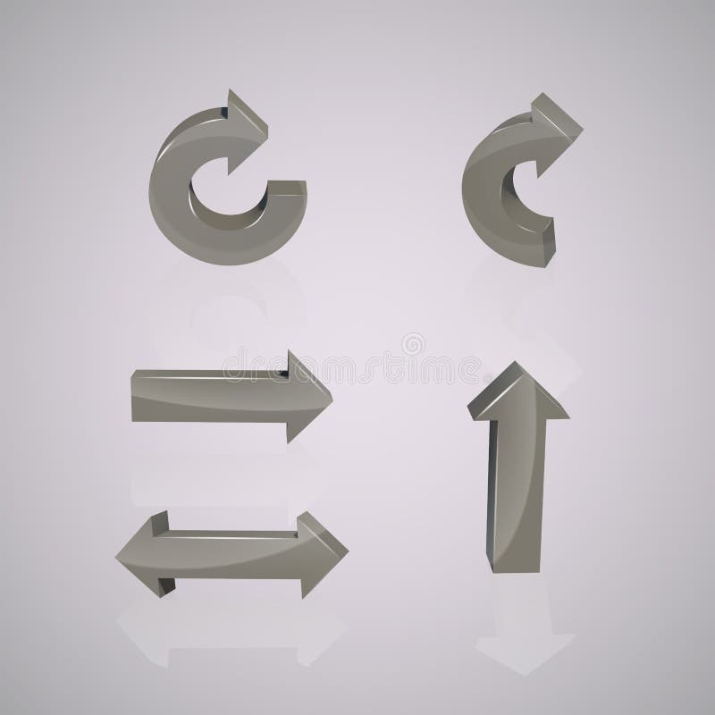 Set of grey arrows. stock vector. Illustration of color - 125572968