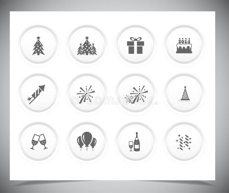 Set of grey web buttons stock vector. Illustration of curve - 21969635