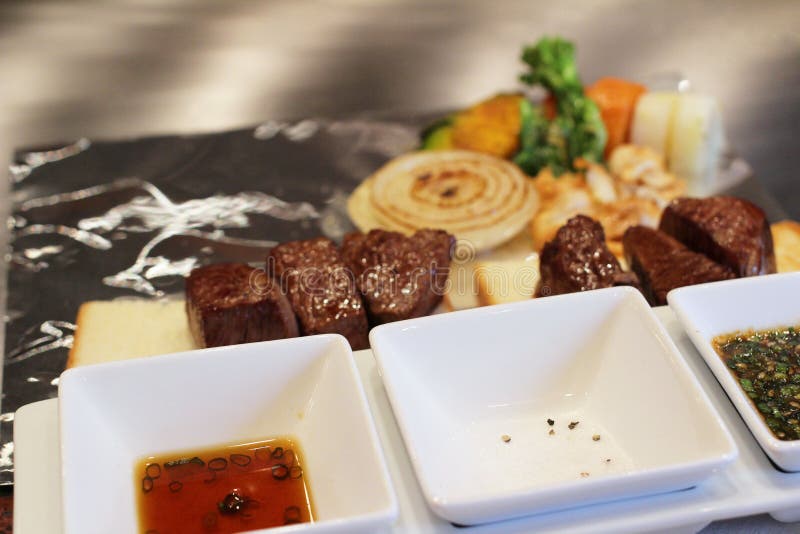 Set of Grilled Japanese Beef Steak Stock Image - Image of beef, dining ...