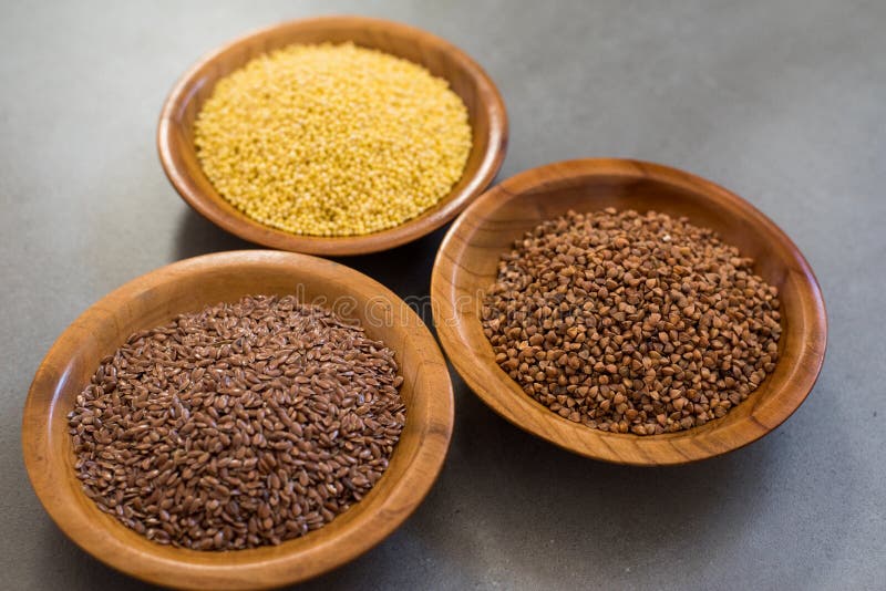 Set of Groats and Grains. stock image. Image of seed - 141121169