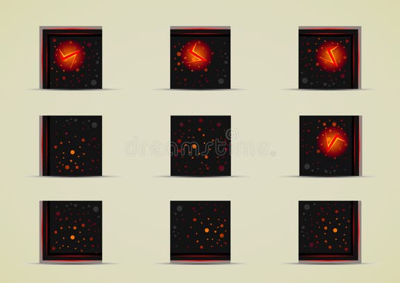 Set of Ground Sprites with Lava for Creating Video Games Stock Vector ...