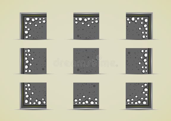 Set of Ground Sprites with Stones for Creating Video Games Stock Vector ...
