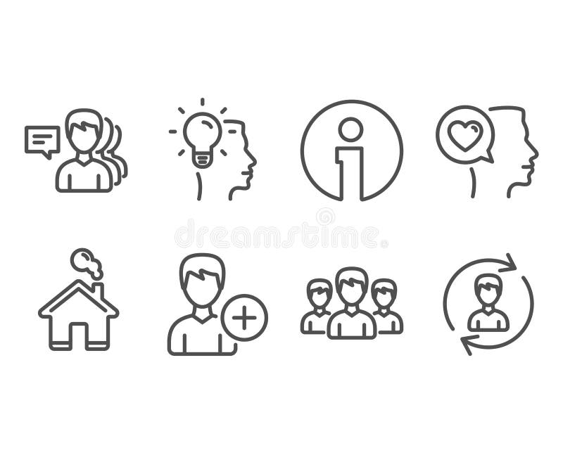 Group, Add Person and Idea Icons. Romantic Talk, People and Human ... Group, Add Person and Idea Icons. Romantic Talk, People and Human ...