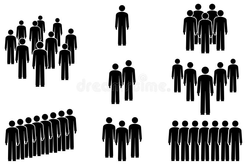Set of group of human icon stock vector. Illustration of work - 249188771
