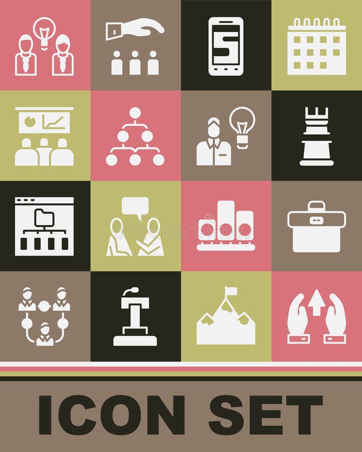 Set Growth Chart and Progress, Briefcase, Business Strategy, Chat ...