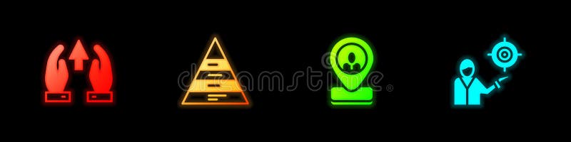 Set Growth Chart and Progress, Pyramid Infographics, Worker Location ...