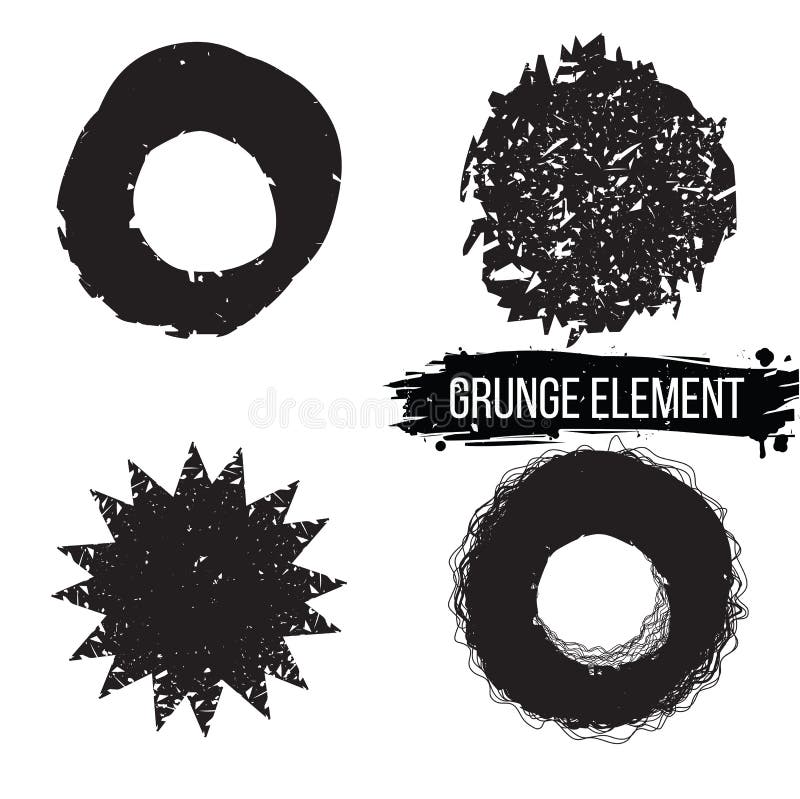 Set of Grunge Abstract Elements. Stock Vector - Illustration of grungy ...