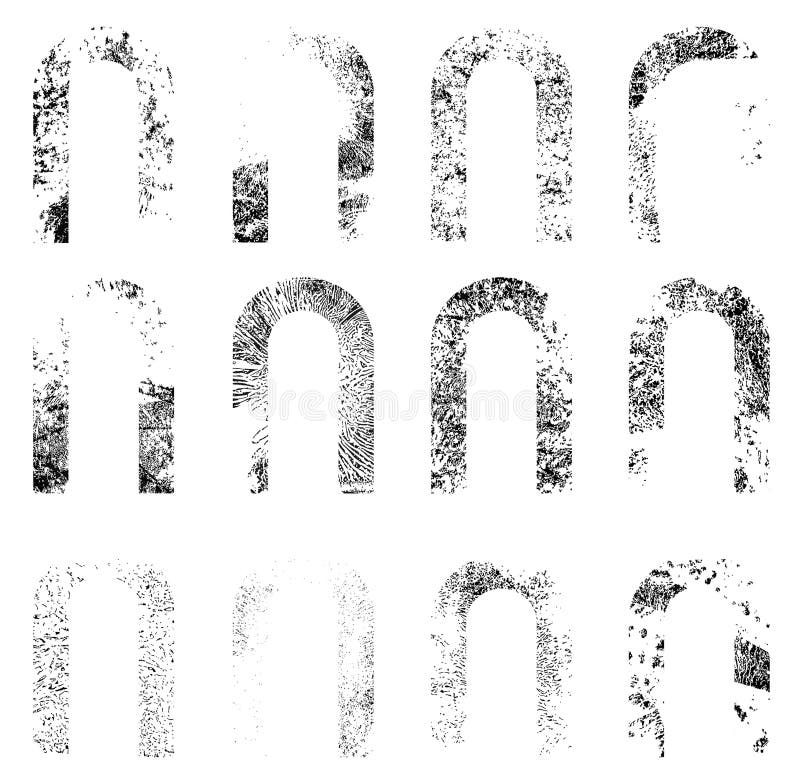 Set of grunge arches stock vector. Illustration of messy - 292126802