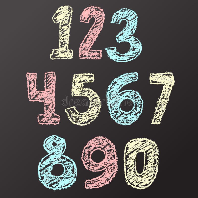 Chalk Numerals Stock Illustrations – 74 Chalk Numerals Stock ...