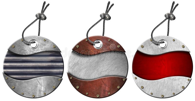 Metallic tags - golden stock vector. Illustration of metalwork - 14333443