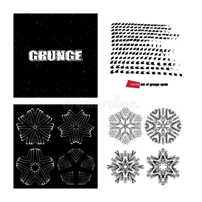 A set of grunge drawings stock vector. Illustration of decorative ...