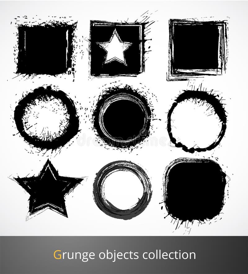 Set of Grunge Elements. Vector Illustration. Stock Vector ...