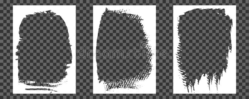 Set of Grunge Frames for Photo Collage. Template with Brush Stroke ...