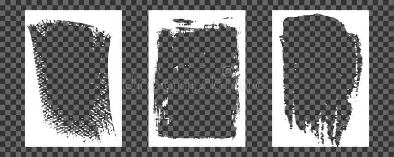 Set of Grunge Frames for Photo Collage. Template with Brush Stroke ...