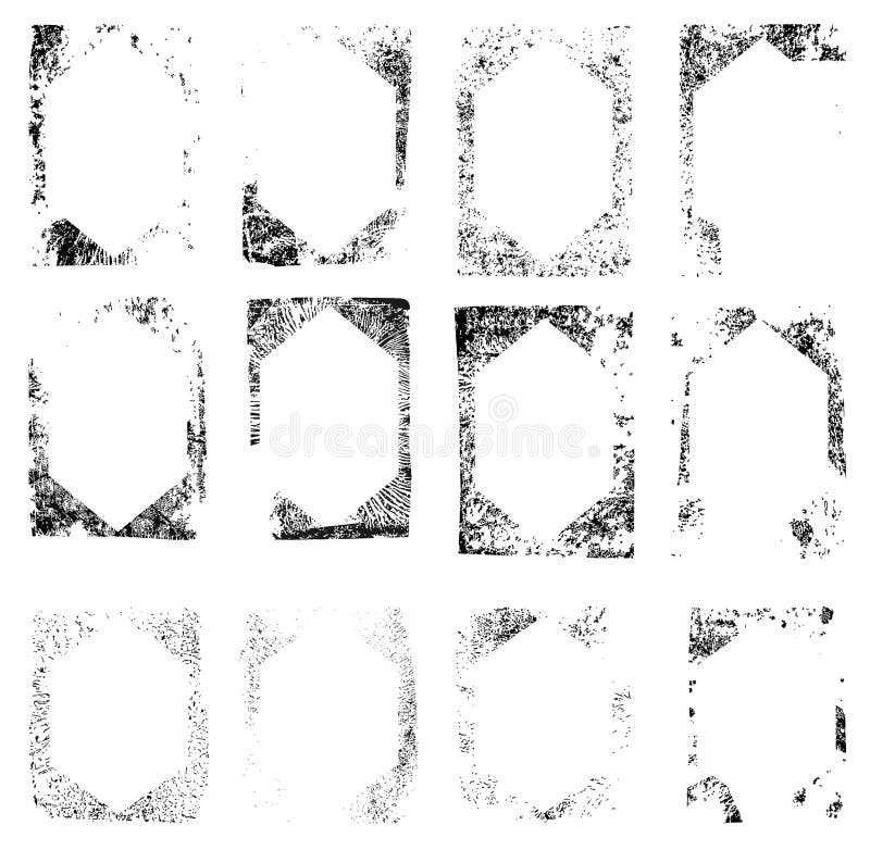 Set of grunge frames stock vector. Illustration of uneven - 292126692