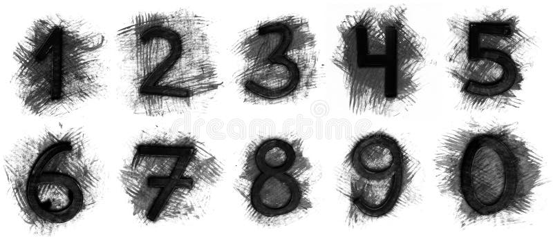 Grunge numbers stock illustration. Illustration of abstract - 34388221