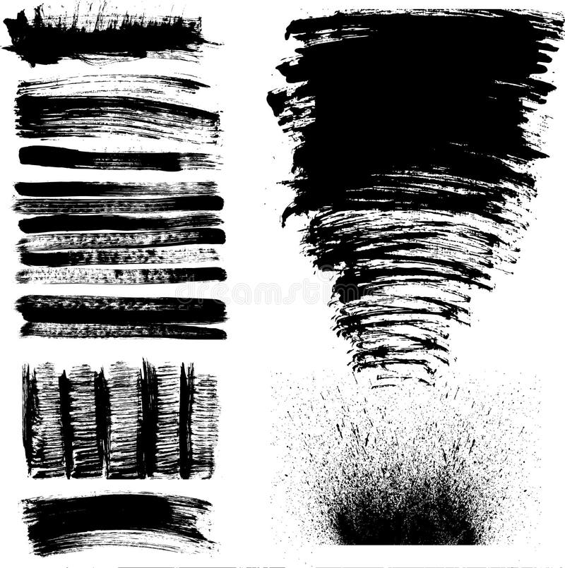 Set of grunge paint stains stock vector. Illustration of scratch - 26438725