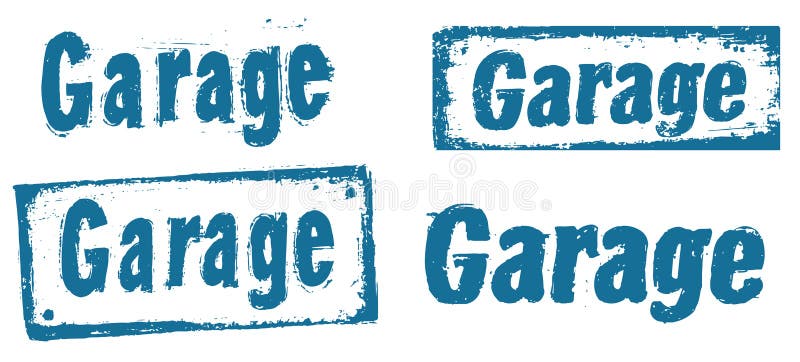 Set of Grunge Rubber Stamps Vector that Say Garage Stock Vector ...