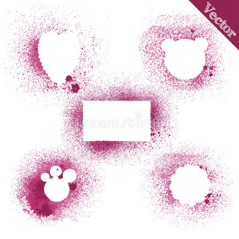 Set Grunge Shapes Background Vector Stock Vector - Illustration of ...