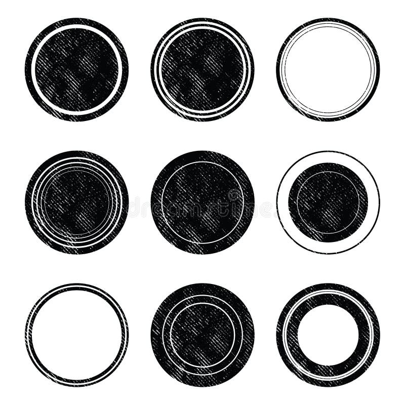 Grunge Oval Stamp Set stock vector. Illustration of decorative - 44526935