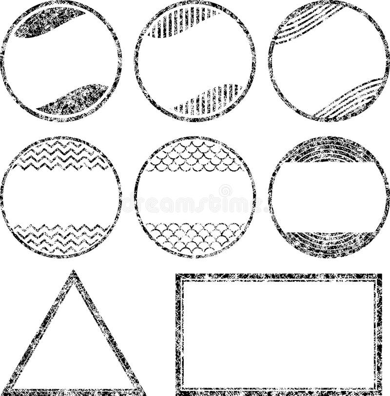 Set of 8 Grunge Style Rubber Stamps Templates Stock Vector ...
