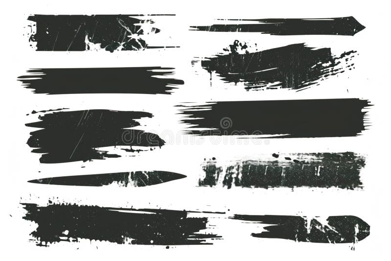 Set of Grunge-style Strike-through and Underline Elements, Adding a ...