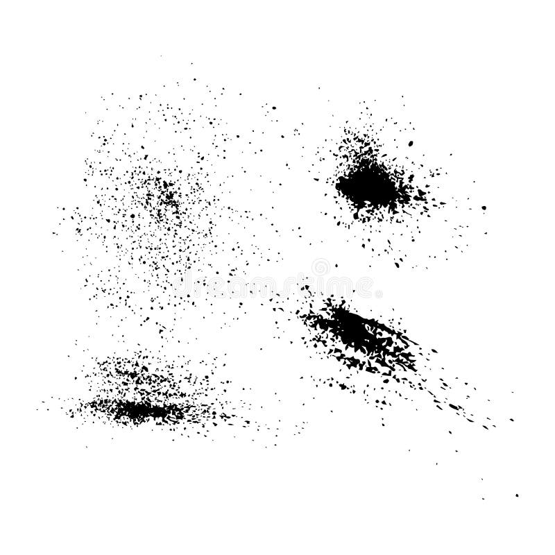 Spray Paint Burst Textures with Overspray. Highly Detailed Vector ...