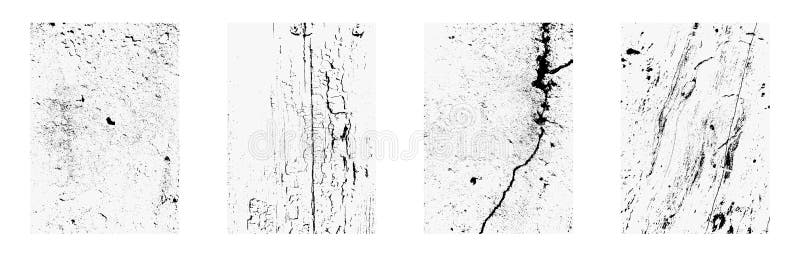 Set of Grunge Textures. Crack Pattern Collection Stock Vector ...