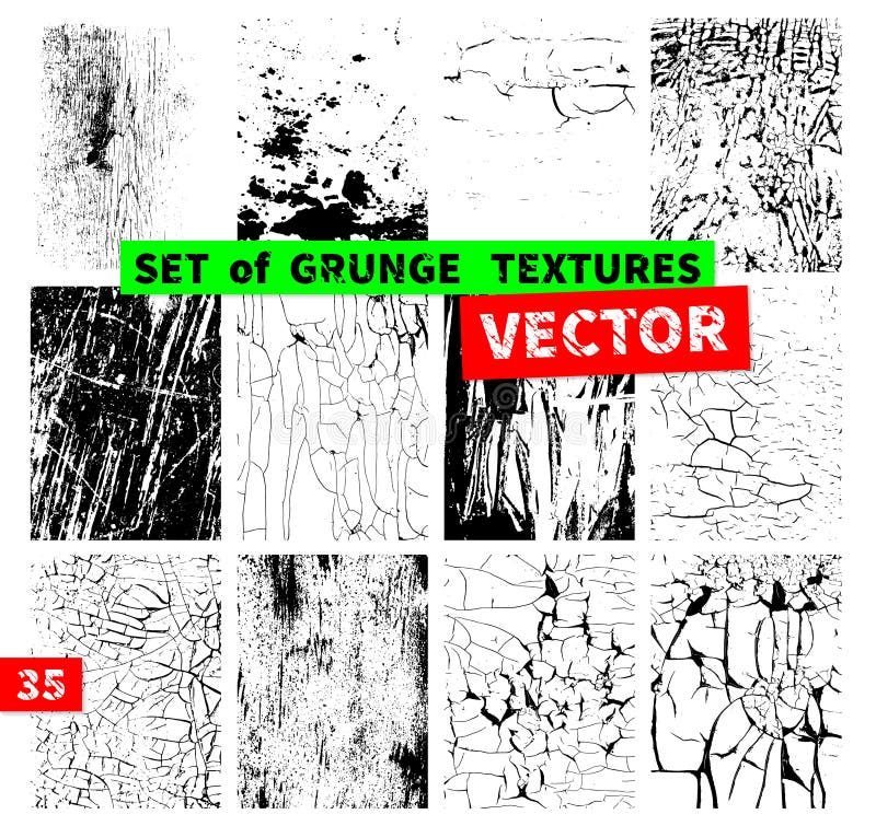 Set of grunge textures stock vector. Illustration of artistic - 59569797
