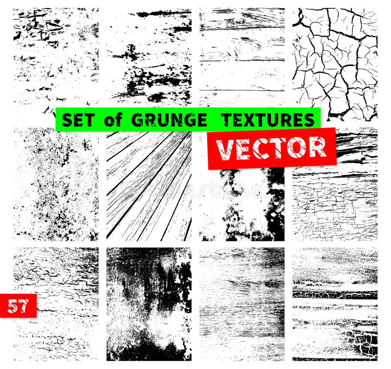Set of grunge textures stock vector. Illustration of backdrop - 59569894