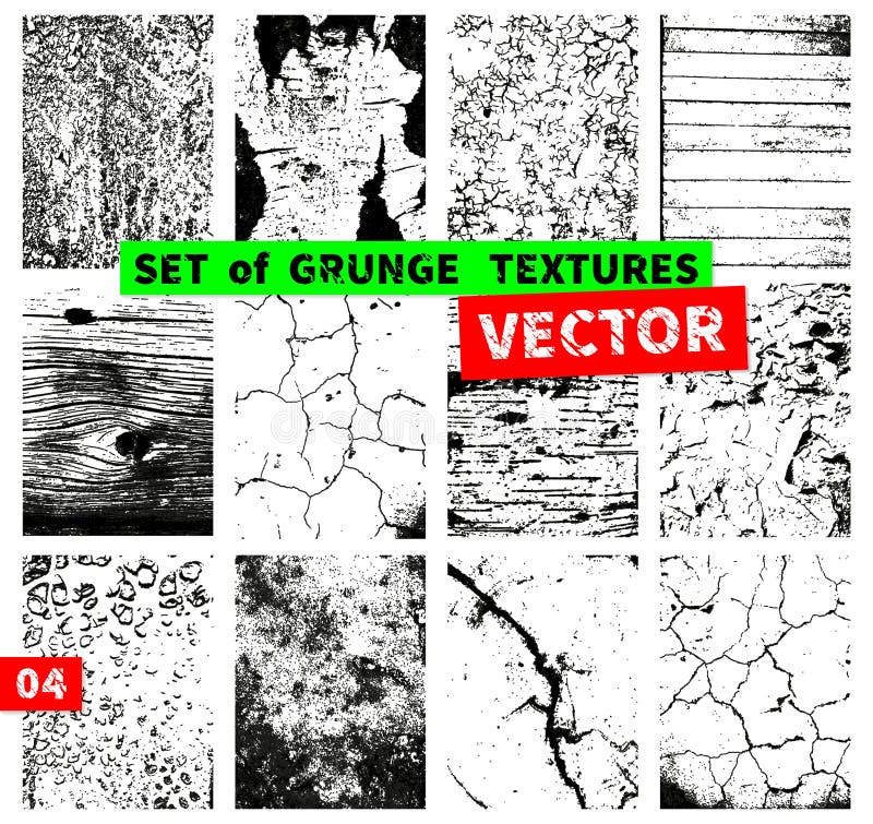 Set of grunge textures stock vector. Illustration of retro - 59570037