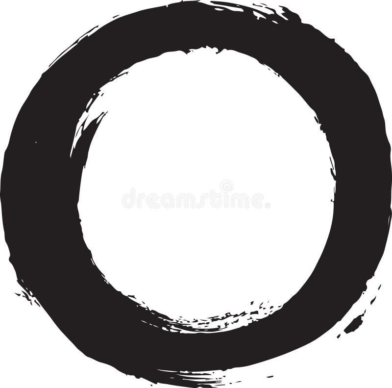 Set of Grunge Vector Circle, Paint Brush Stock Vector - Illustration of ...