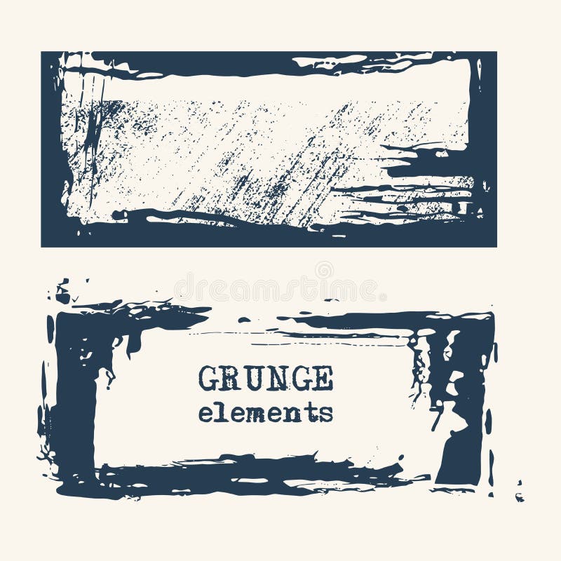 Set of Grunge Vector Frames. Grunge Background Stock Vector ...