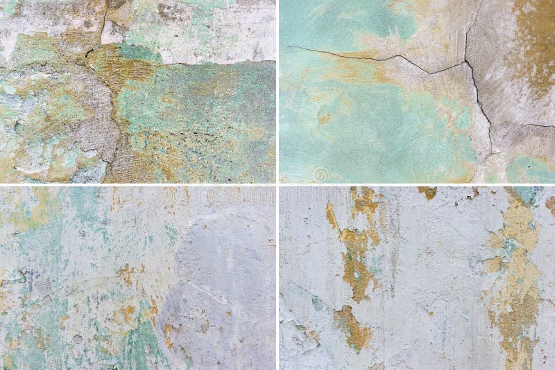 Set of Grunge Wall Backgrounds Stock Photo - Image of gray, detail ...