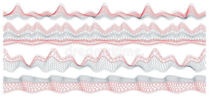 Guilloche borders stock vector. Illustration of achievement - 5254099