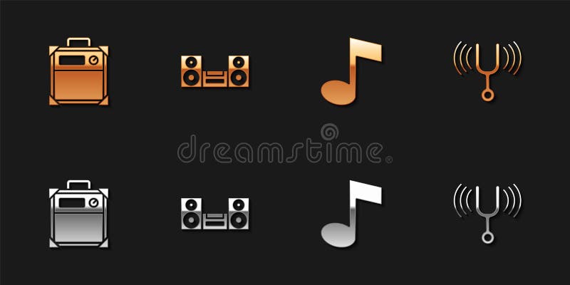Set Guitar Amplifier, Home Stereo, Music Note, Tone and Musical Tuning ...